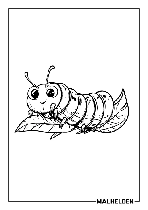 Raupe Ausmalbilder | kostenlose PDF Malvorlagen