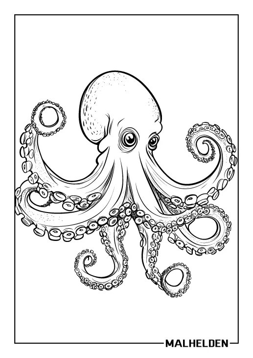 Kraken Ausmalbilder | kostenlose PDF Malvorlagen