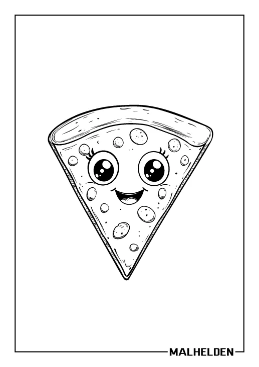 Ausmalbilder Pizza Mit Gesicht