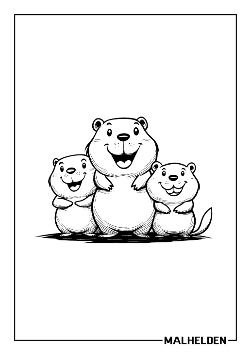Biber Ausmalbilder | kostenlose PDF Malvorlagen