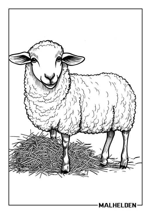 Schafe Ausmalbilder | kostenlose PDF Malvorlagen